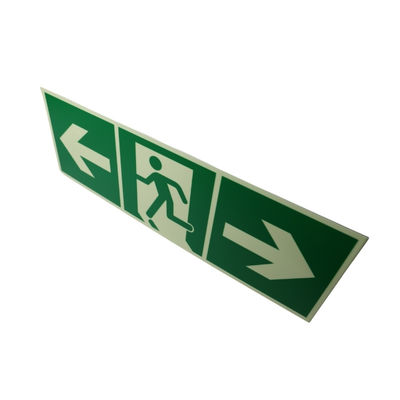 Self Luminous Aluminum Emergency Evacuation Signs Fire Escape Plan Symbols
